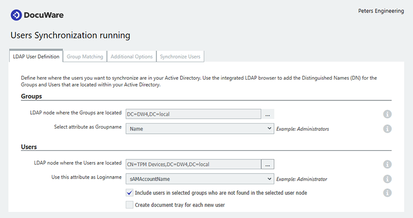From AD to DocuWare: Master user synchronization with ease